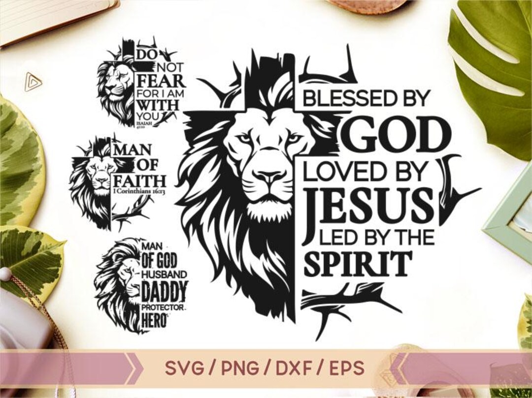 Blessed by God Svg, Man of Faith Svg, Man of God Svg,do Not Fear Svg ...
