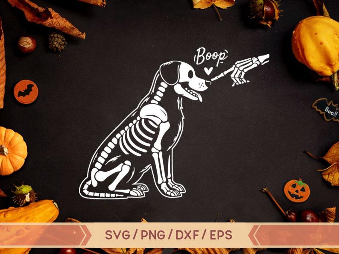 Funny Dog Skeleton Svg, Boop Skeleton Dog Svg, Halloween Dog, Dog Lover ...