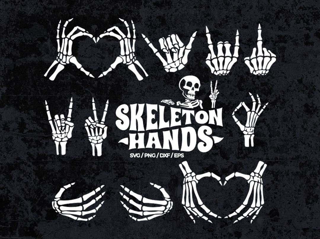 Skeleton Hands Svg Bundle, Halloween Skeleton Hands Svg Bundle ...