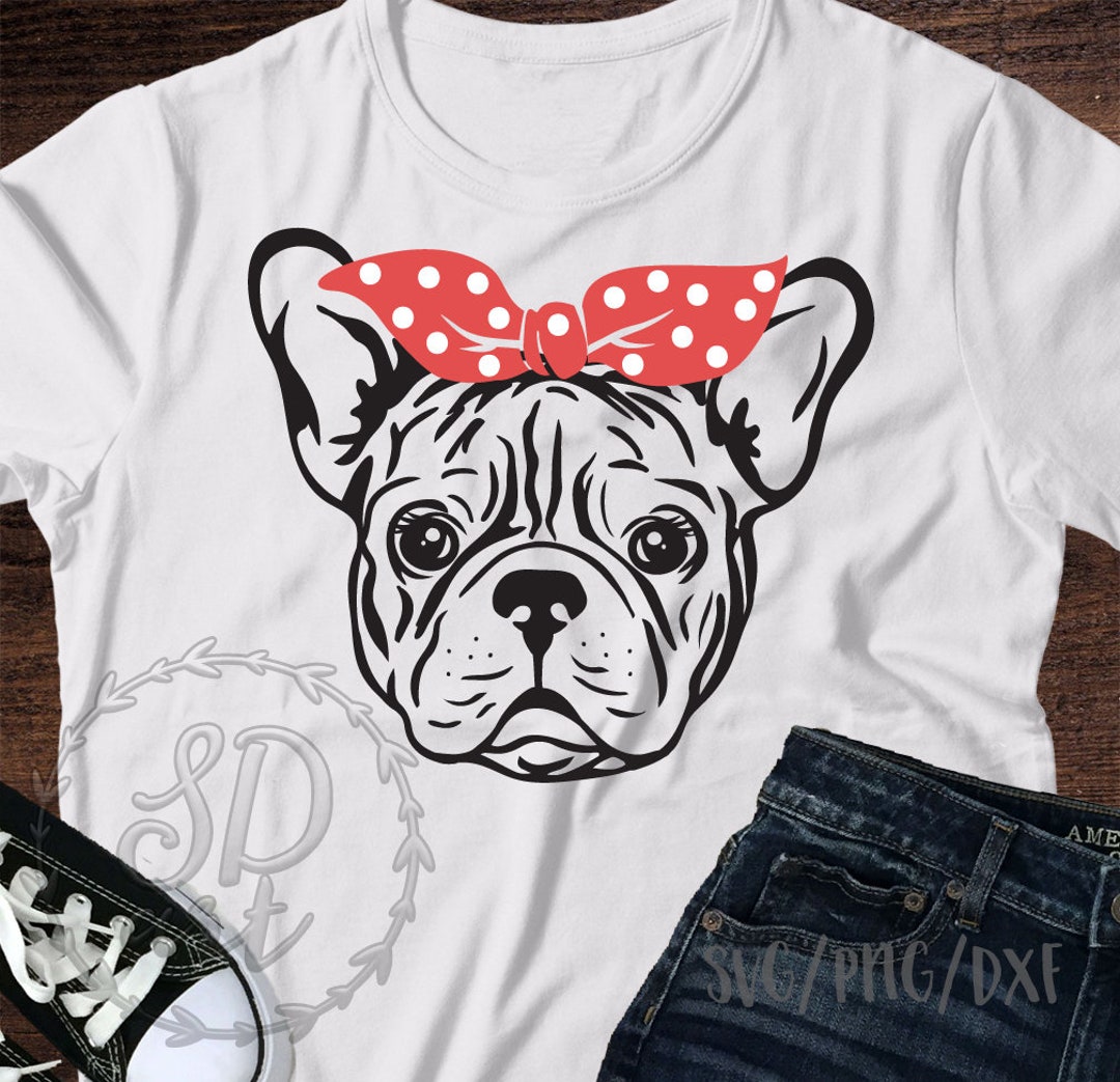 French Bulldog Svg,french Bulldog With Bandana Svg,bandana French ...