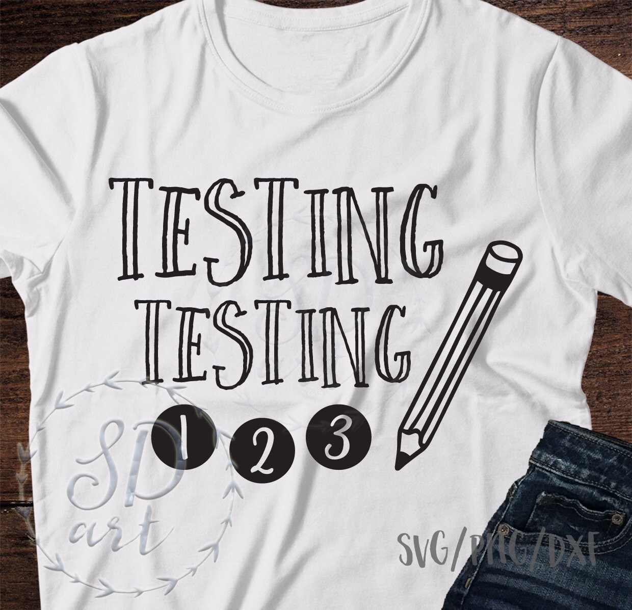 Testing Testing 1 2 3 SVG Test Day svg Teacher Design svg | Etsy