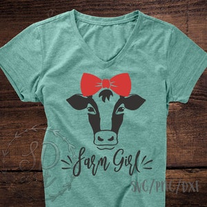 Farm Girl Svg,bandana Heifer Svg,cow Svg,bandana Cow Svg File,farm Svg ...