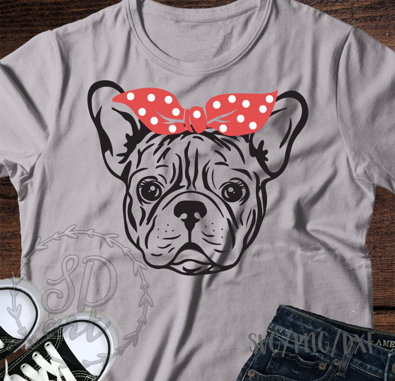 French Bulldog Svg,french Bulldog With Bandana Svg,bandana French ...