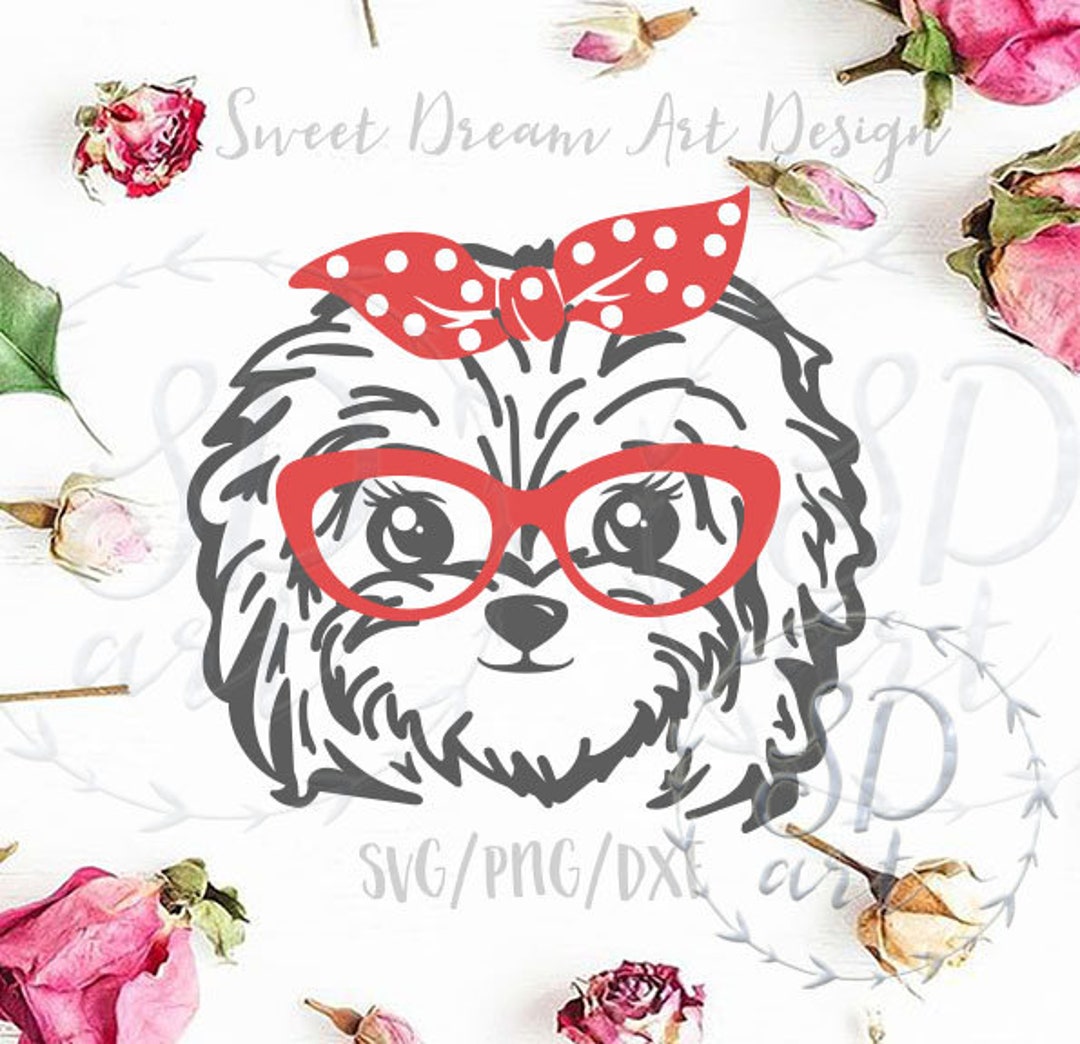 Cavapoo With Bandana Svg, Cavoodle SVG, Cavadoodle Svg, Cavapoo Puppy ...