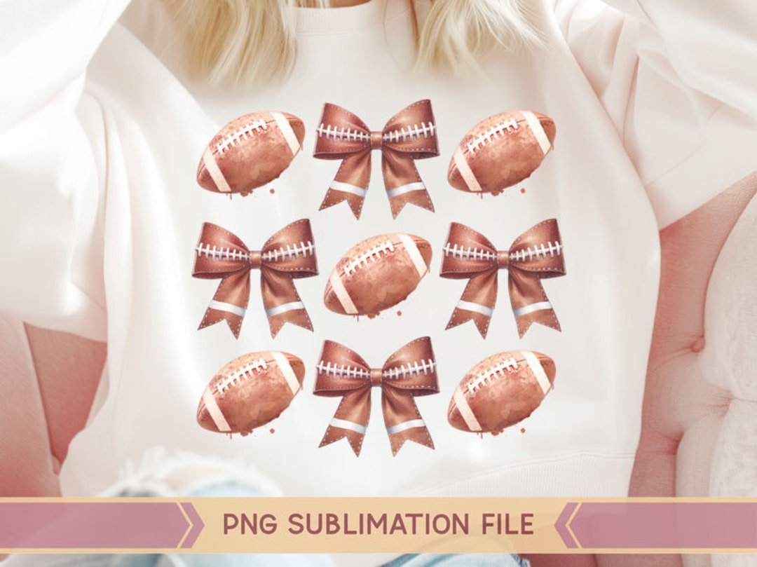 Coquette Football Png, Retro Football Bow Png, Football Mama, Football ...