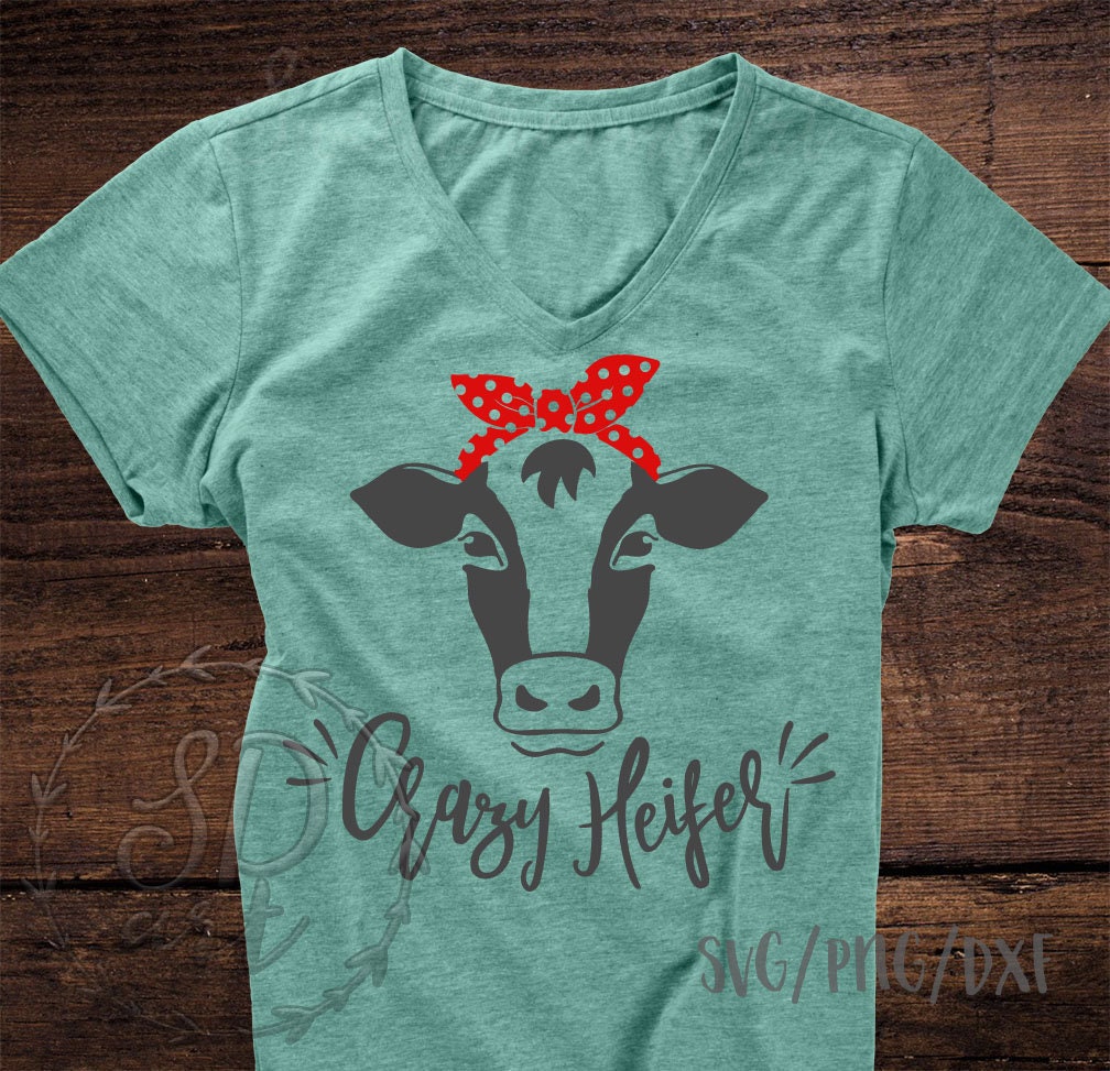 Crazy Heifer Svgcow Svgbandana Heifer Svgbandana Cow Svg - Etsy