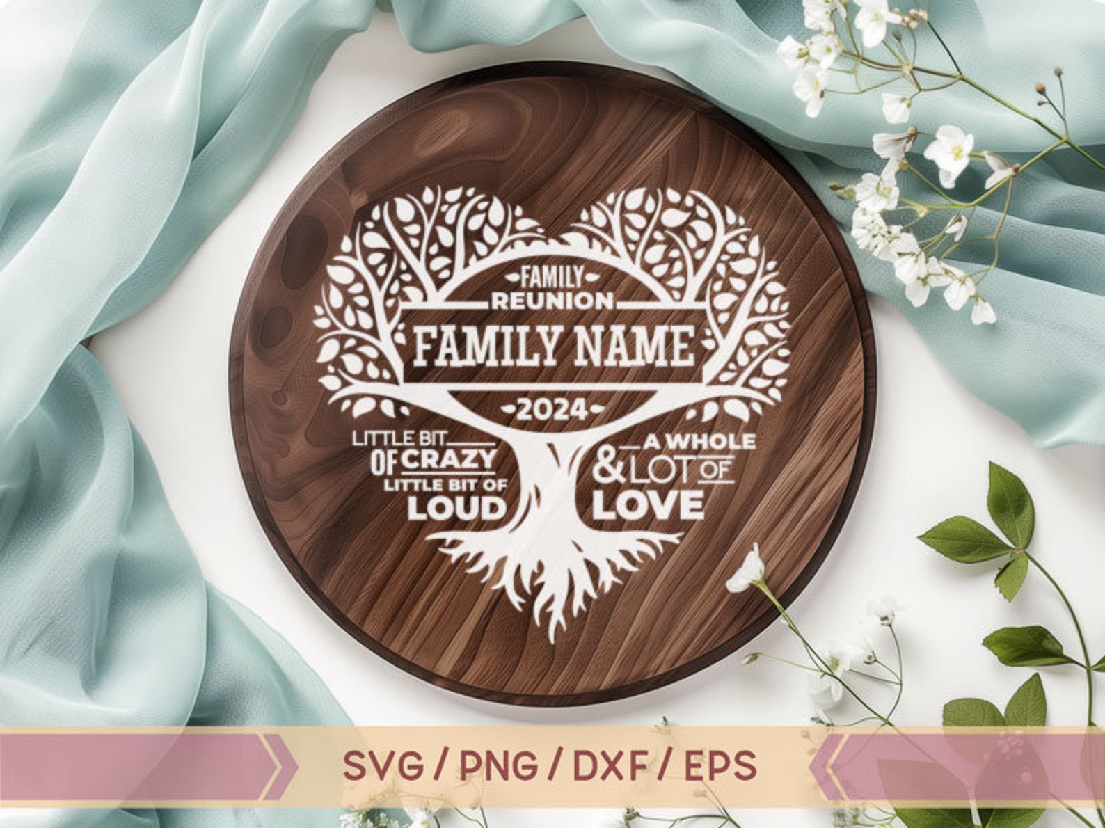 Family Reunion Svg, Family Reunion Heart Tree SVG, Family A Little Bit ...
