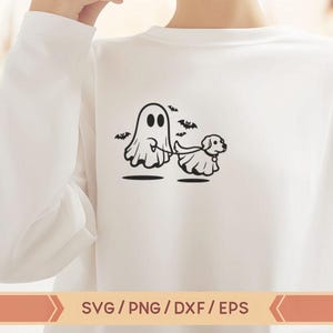Ghost Walking Dog SVG, Ghost Dog Svg, Dog Ghost Svg, Halloween Ghost ...