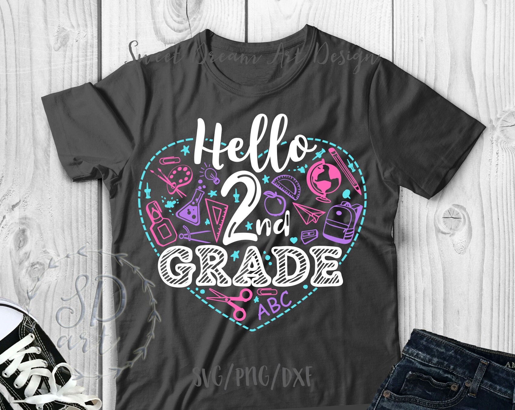 Hello 2nd Grade svg Back to school svg Hello 2nd Grade Back | Etsy