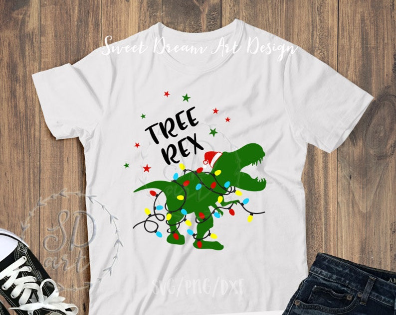 Tree Rex Svg Dinosaur Tree Svg Christmas Dinosaur Svg | Etsy