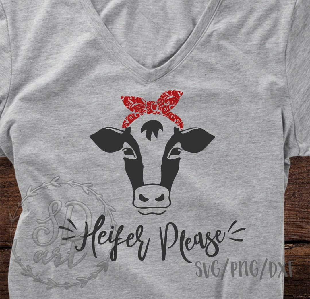 Heifer Please Svg, Heifer SVG, Cow Svg Bandana Cow Svg Farm Svg Country ...
