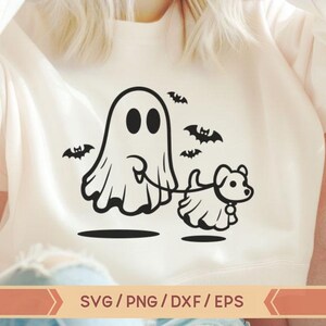Ghost Walking Dog SVG, Ghost Dog Svg, Dog Ghost Svg, Halloween Ghost ...