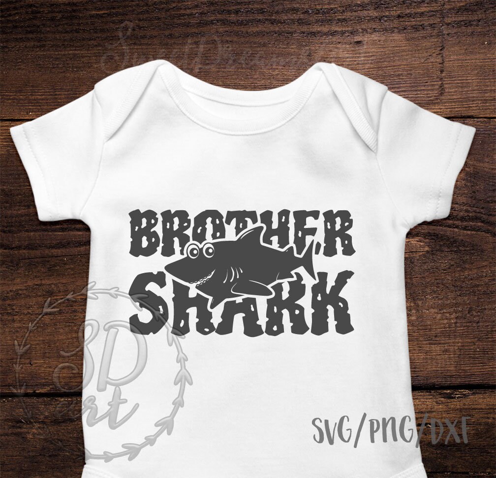 Brother Shark SVG Brother Shark Svg File Family Shark Svg - Etsy