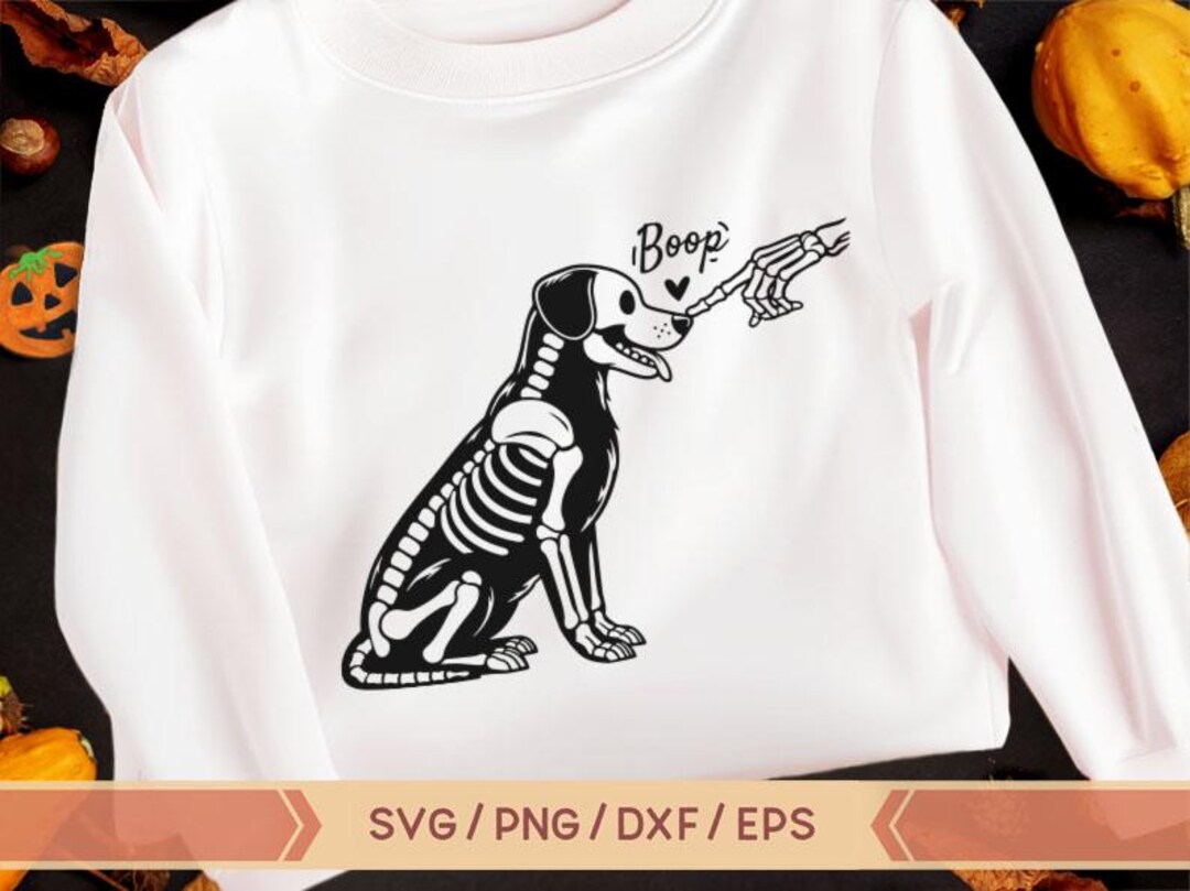 Funny Dog Skeleton Svg, Boop Skeleton Dog Svg, Halloween Dog, Dog Lover ...