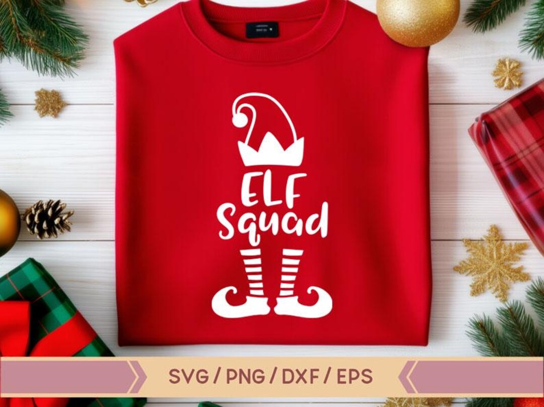 Elf Squad Svg, Elf Svg, Funny Christmas Svg, Funny Elf Christmas Svg ...
