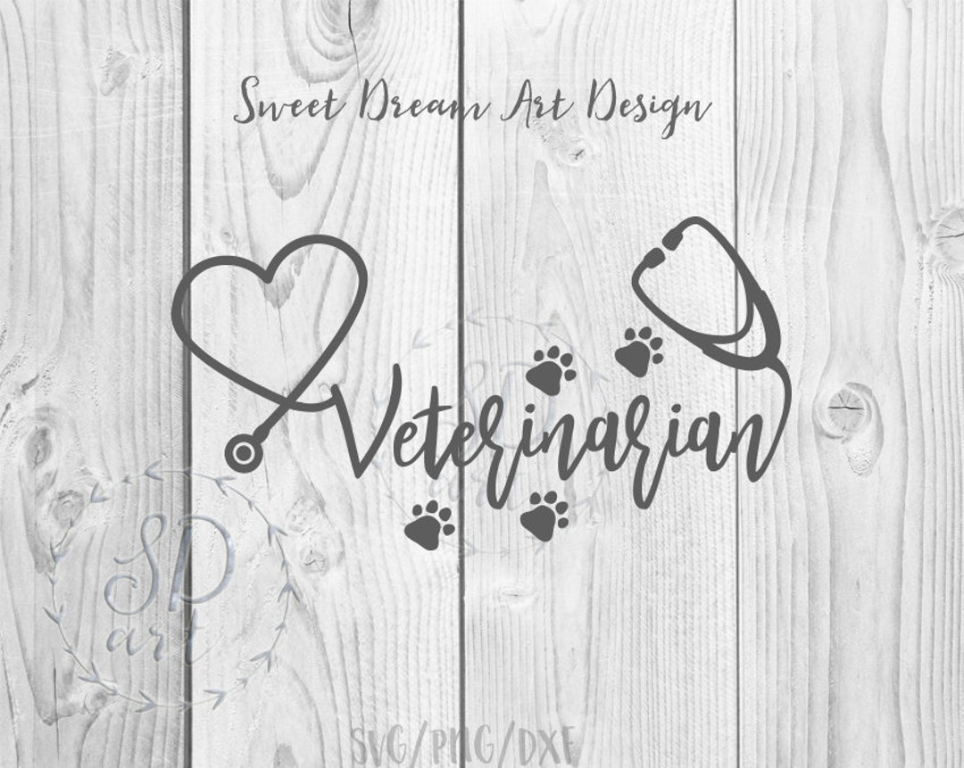 Veterinarian Heart Stethoscope SVG, Veterinarian Svg, Paw Svg, Pet Paw ...