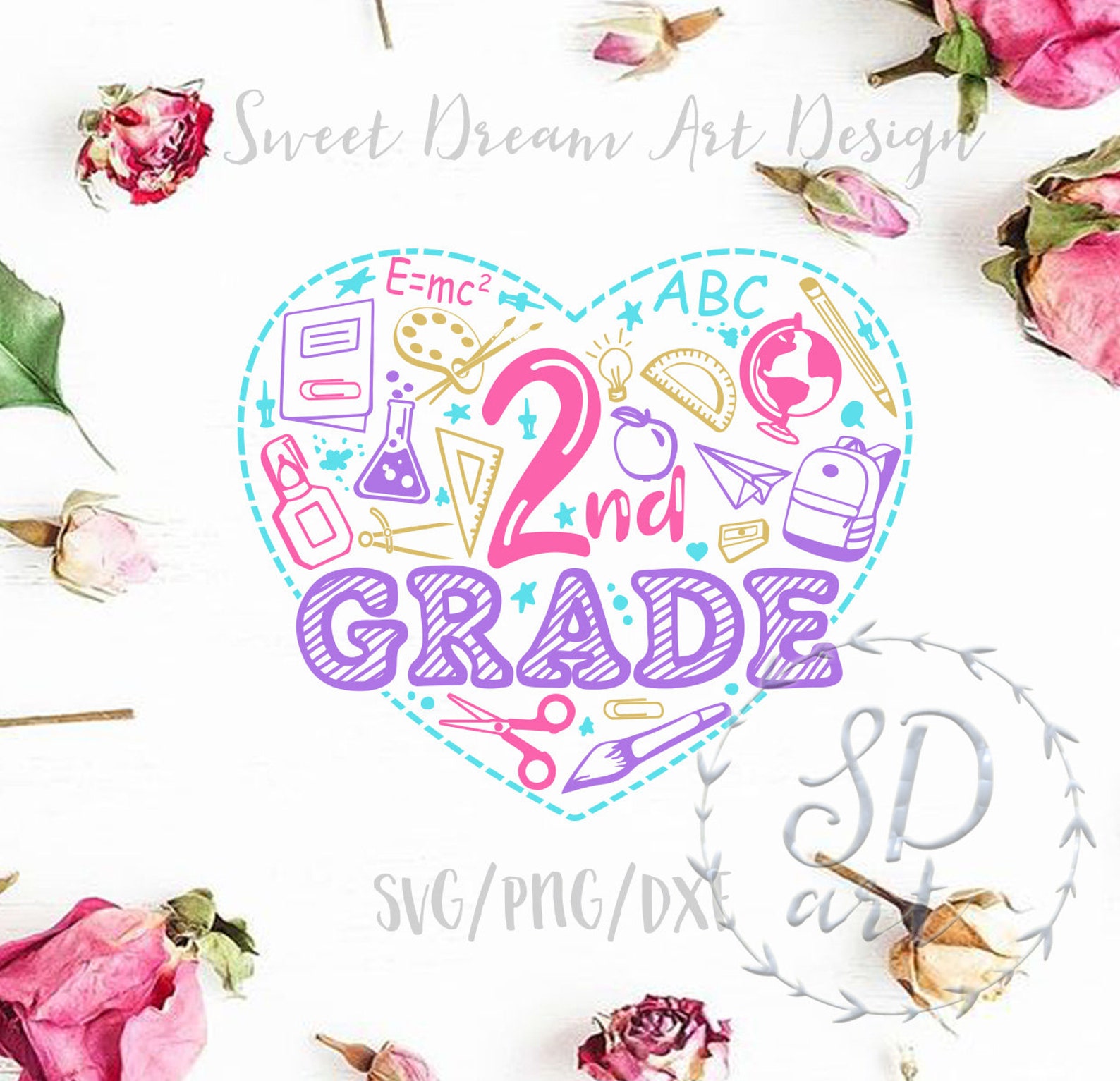 2nd Grade Svg 2nd Grade 2020 Svg Back to School Svg | Etsy