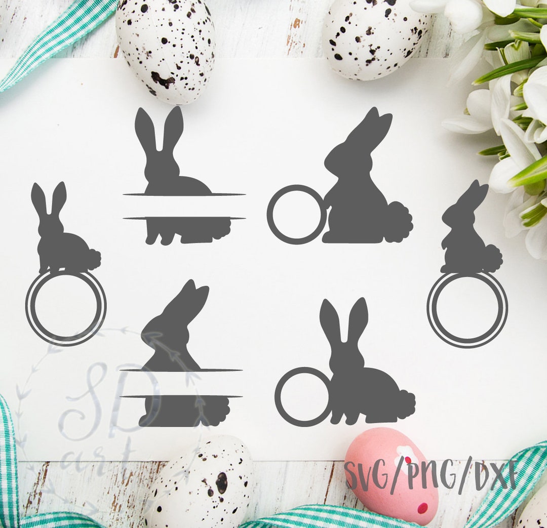 Easter Bunny Monograms Svg, Easter Your Name SVG, Easter Monogram Svg ...