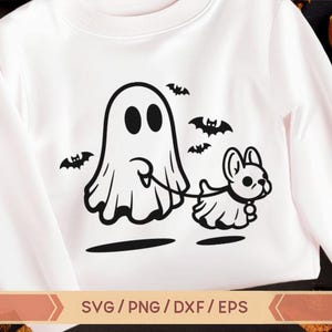 Ghost Walking Dog SVG, Ghost Dog Svg, Dog Ghost Svg, Halloween Ghost ...