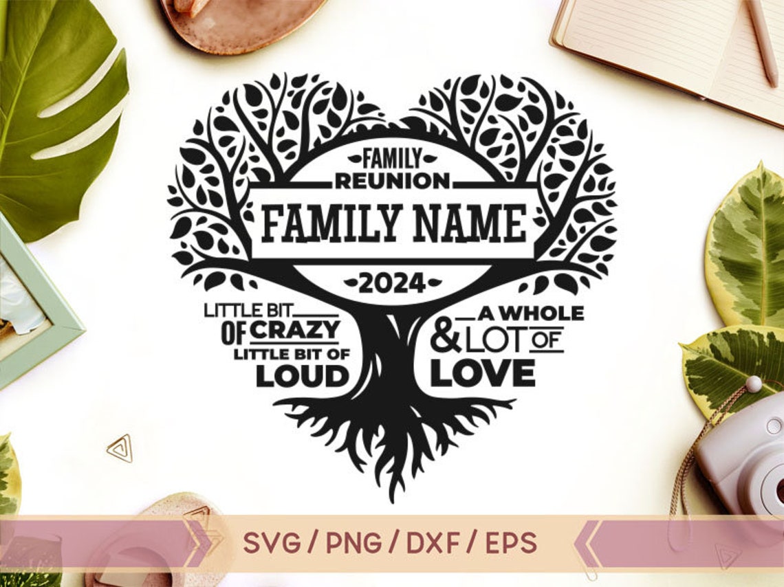 Family Reunion Svg, Family Reunion Heart Tree SVG, Family A Little Bit ...