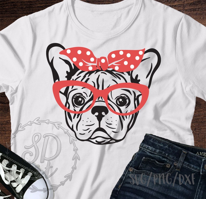 French Bulldog Svg,french Bulldog With Bandana Svg,french Bulldog With ...