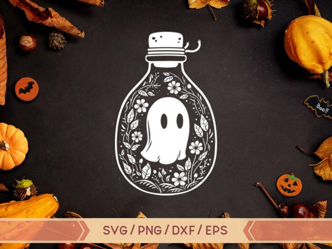 Floral Ghost Svg, Flower Ghost Svg, Cute Ghost Svg, Spooky Svg,ghost in ...