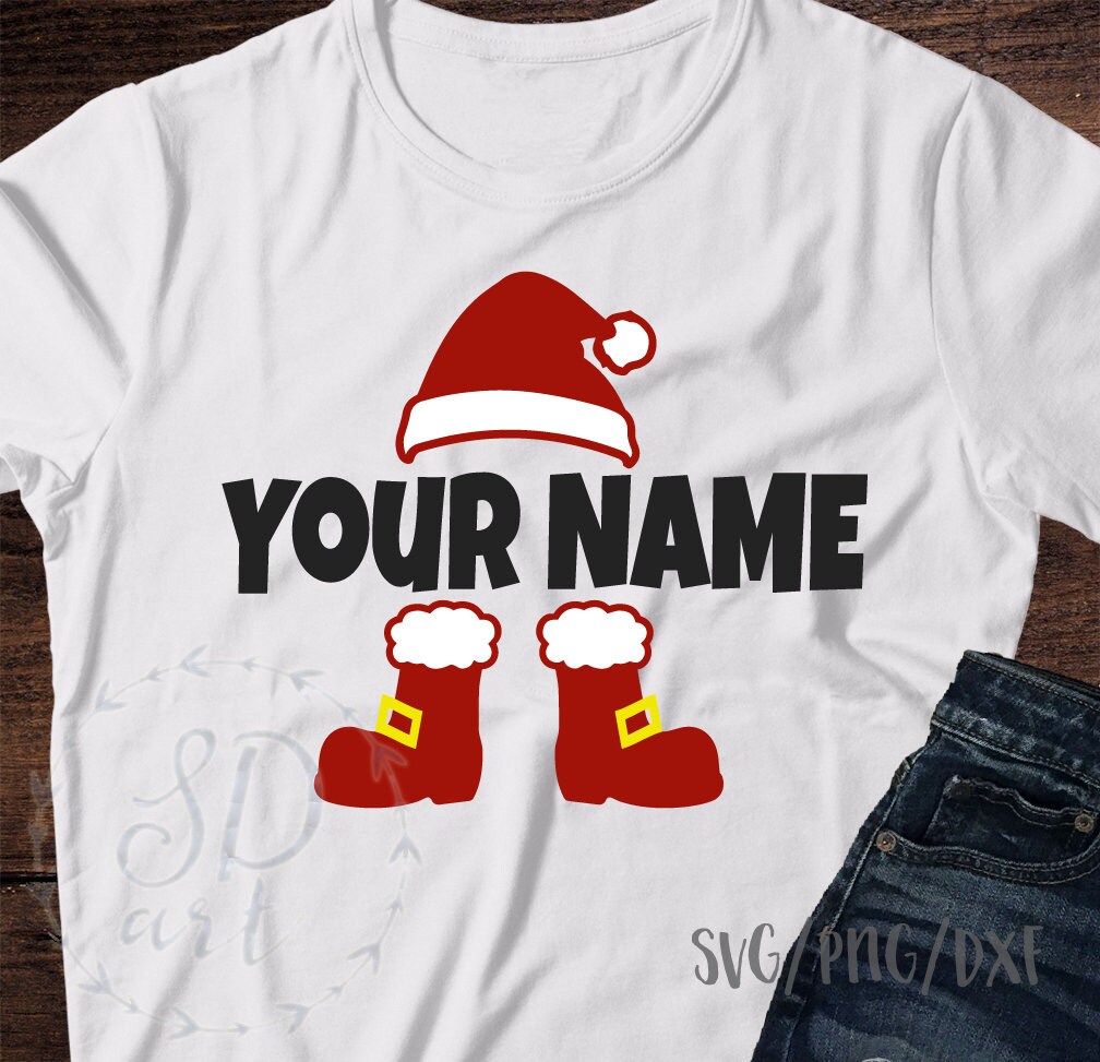 Santa your name svg Santa svg Santa Legs SVG Santa shirt | Etsy