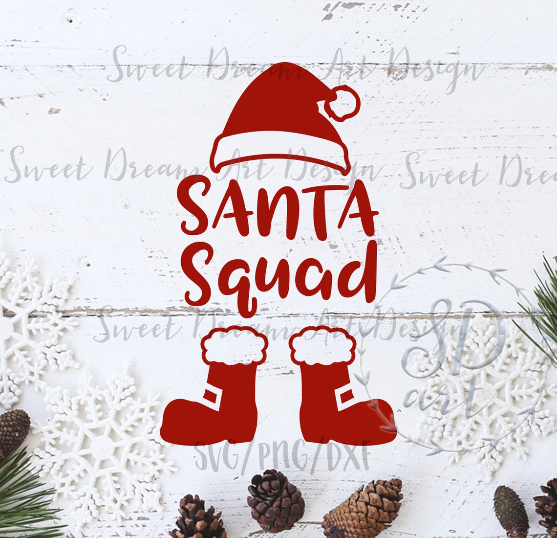Santa Squad Svg Christmas Svg Santa Svg Santa Hat Svg | Etsy