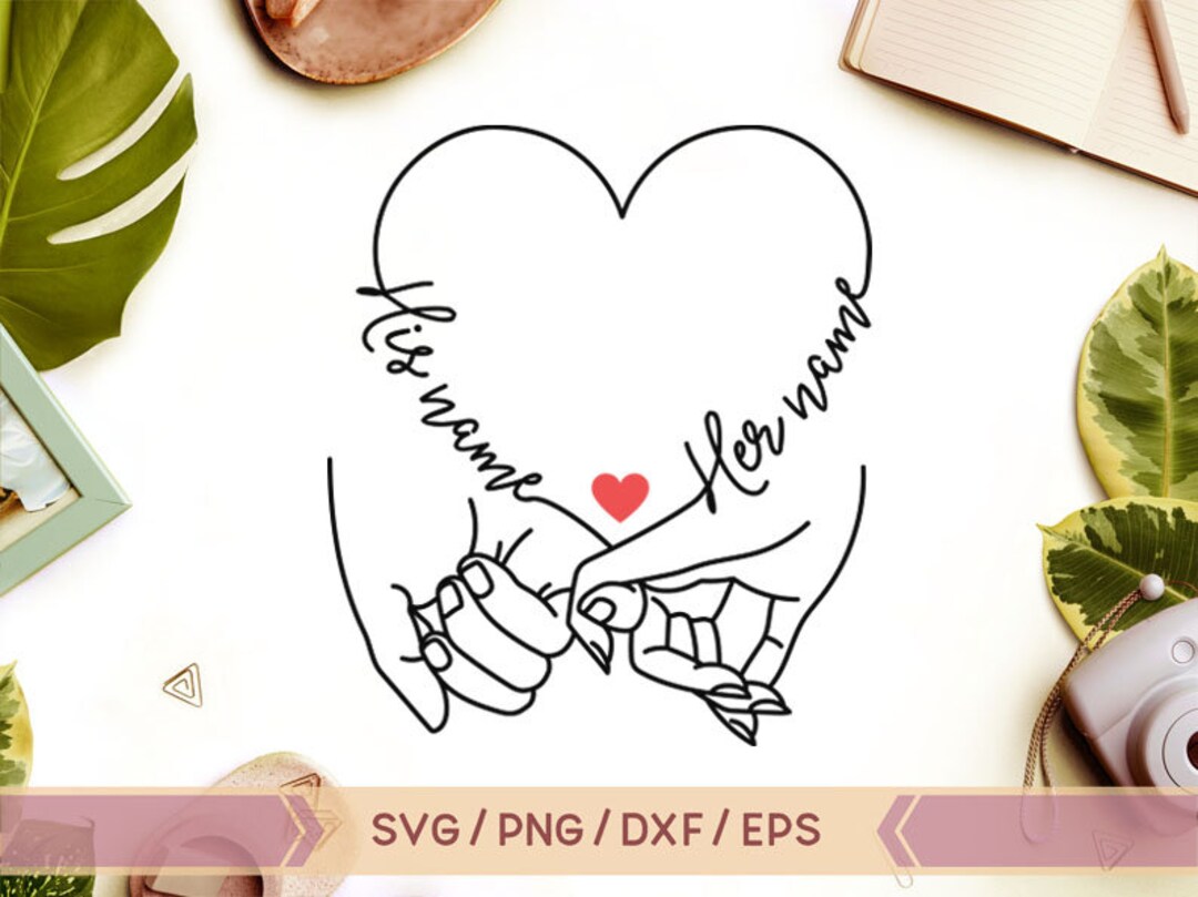 Holding Hands SVG, Pinky Hold Svg, Love Hands Design, Customize With ...