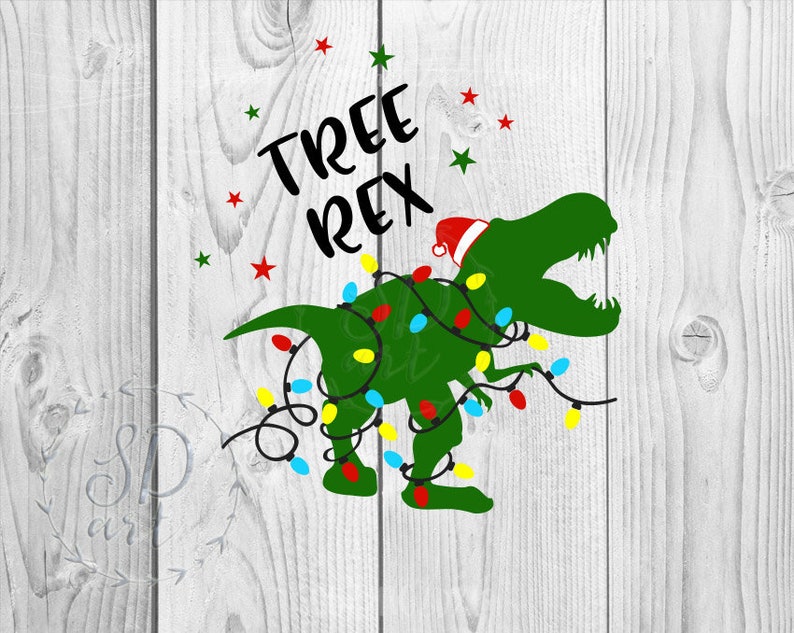 Tree Rex Svg Dinosaur Tree Svg Christmas Dinosaur Svg | Etsy
