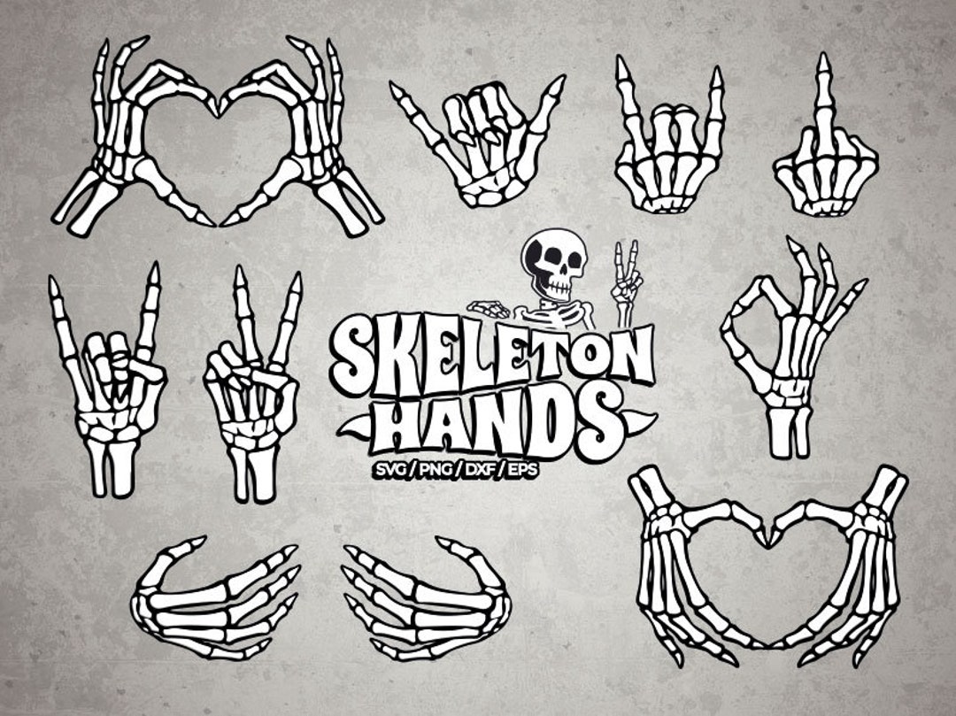 Skeleton Hands Svg Bundle, Skull Skeleton Hands Svg, Skull Skeleton ...