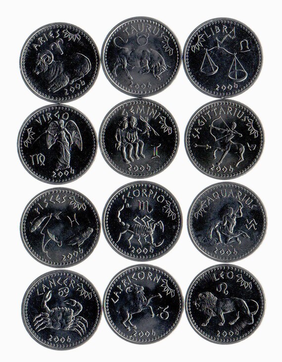 Zodiac sign coins 60 photos - Astrologytoyou.com