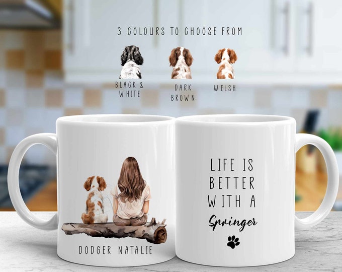 English Springer Spaniel Dog Mug, Springer Spaniel Gifts, Dog Lover ...
