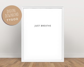 Breathe in Breathe Out Wall Art Print 8x10 - Etsy