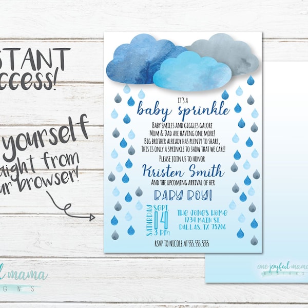 Baby Shower Rain Theme - Etsy