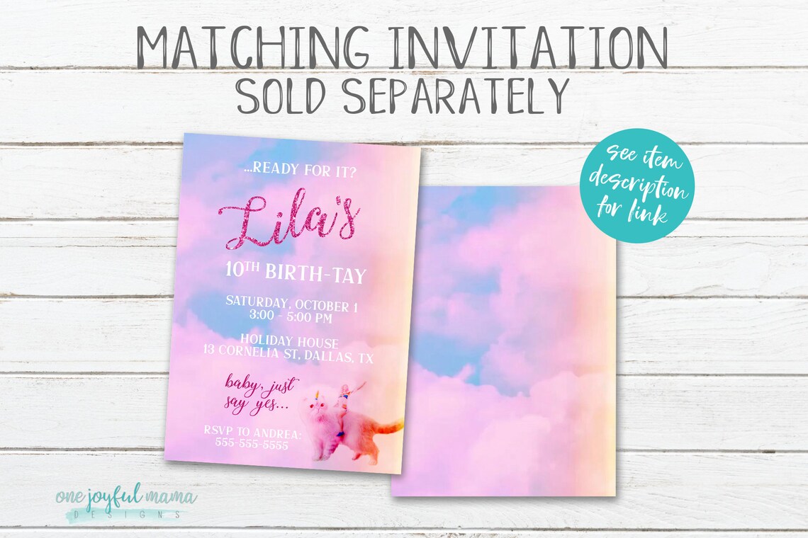 Taylor Swift Birth-tay Party Favor Tags | Watercolor Sky | Lover ...