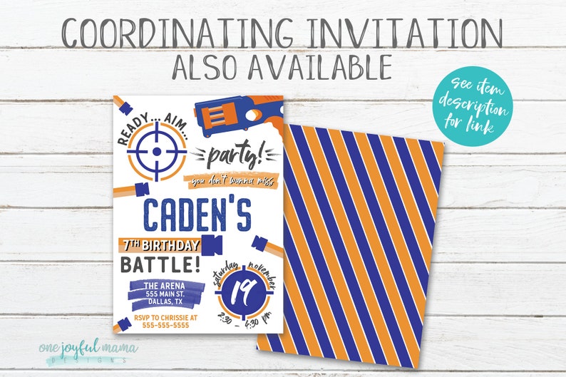 Nerf Birthday Party Favor Tags - Boys Birthday Party - DIY Printable ...