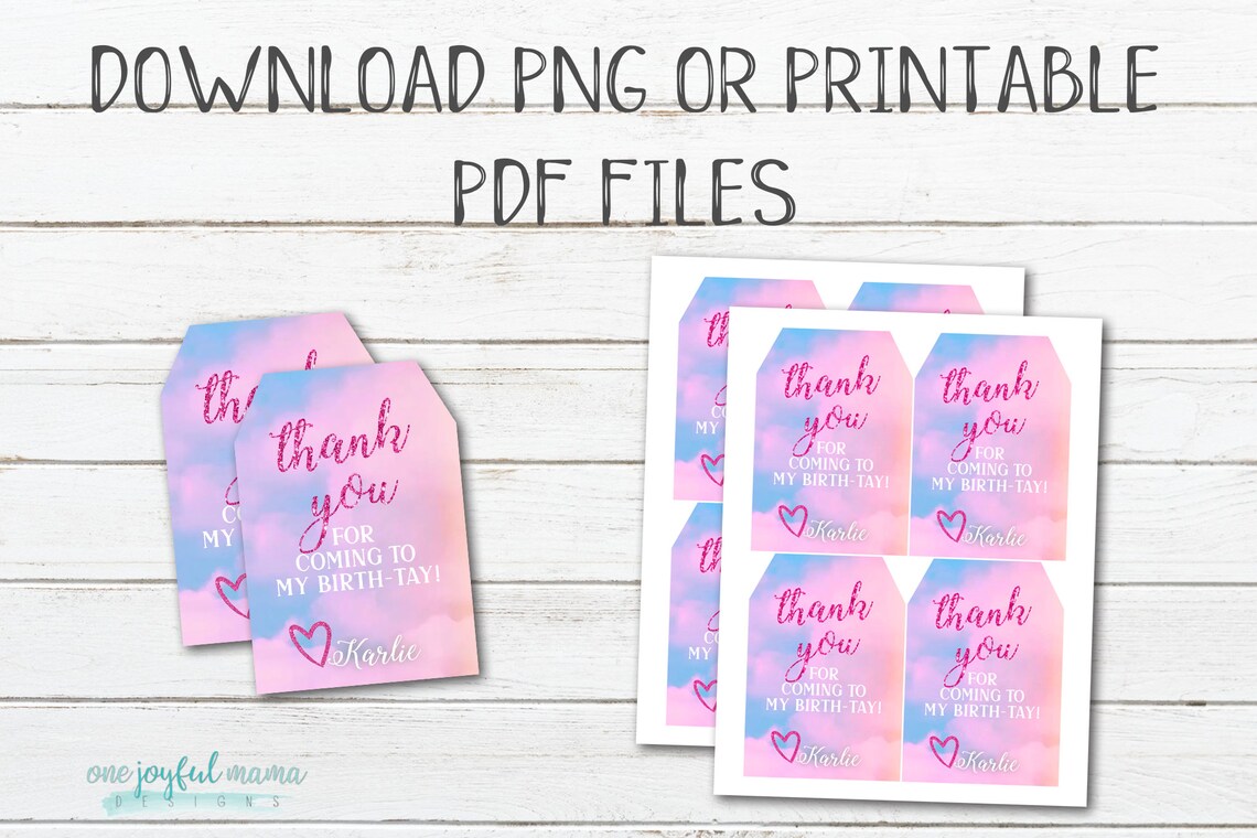 Taylor Swift Birth-tay Party Favor Tags | CUSTOMIZABLE | Watercolor Sky ...