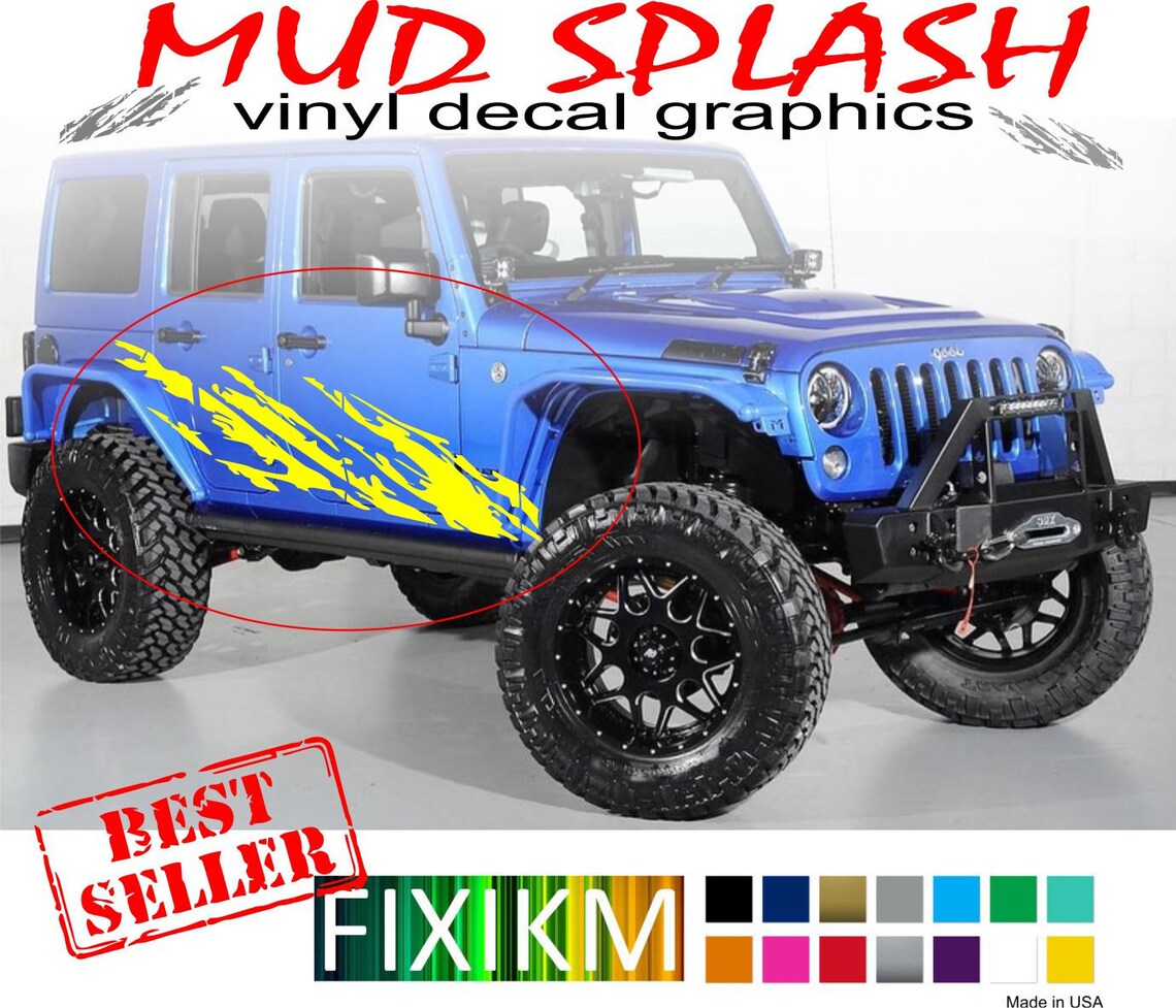 Mud Splash Graphics Vinyl Decal Stickers Fit Dodge Ram - Etsy