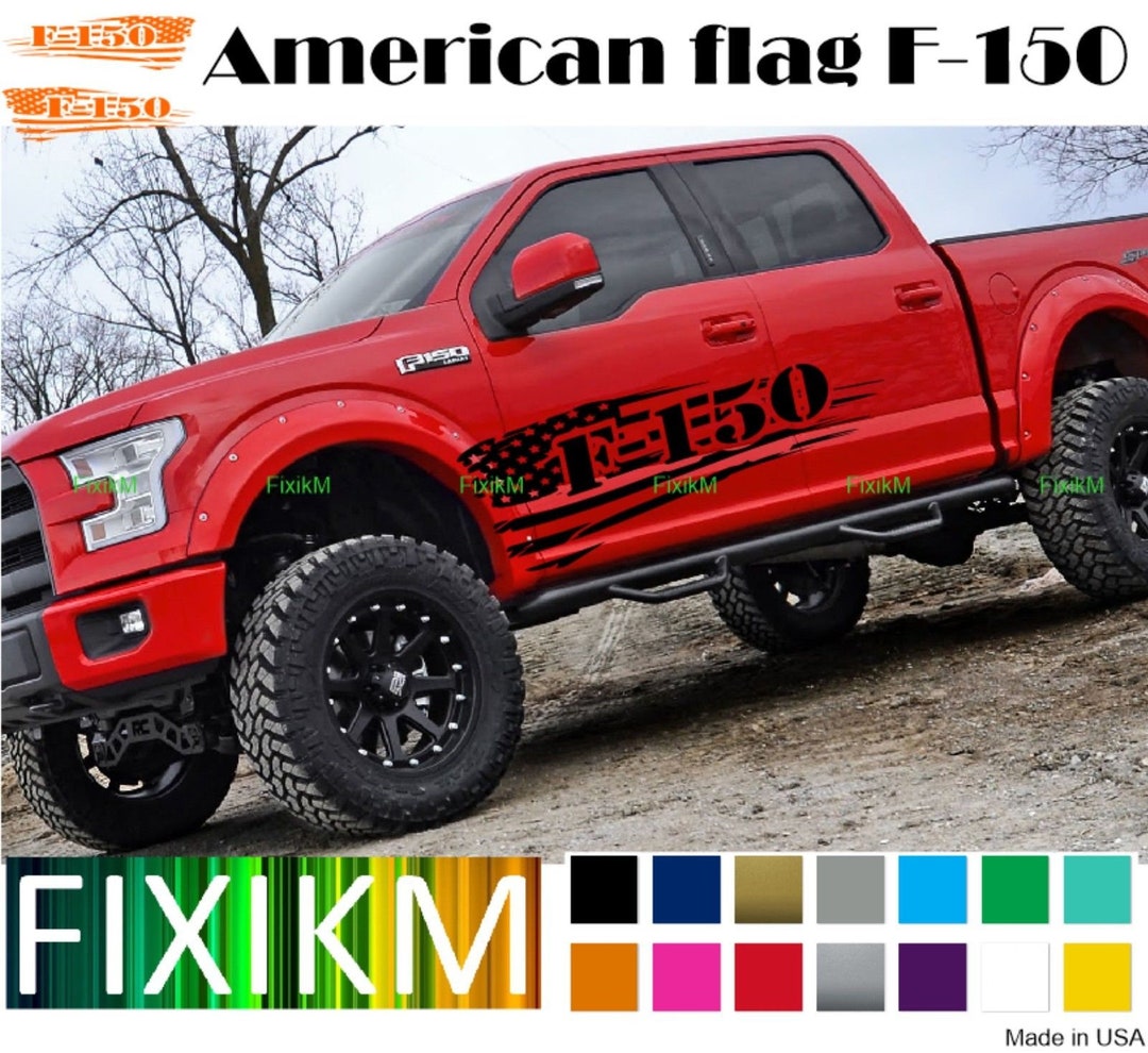 Para Ford F-150 Calcomanía de vinilo con gráficos de bandera ...
