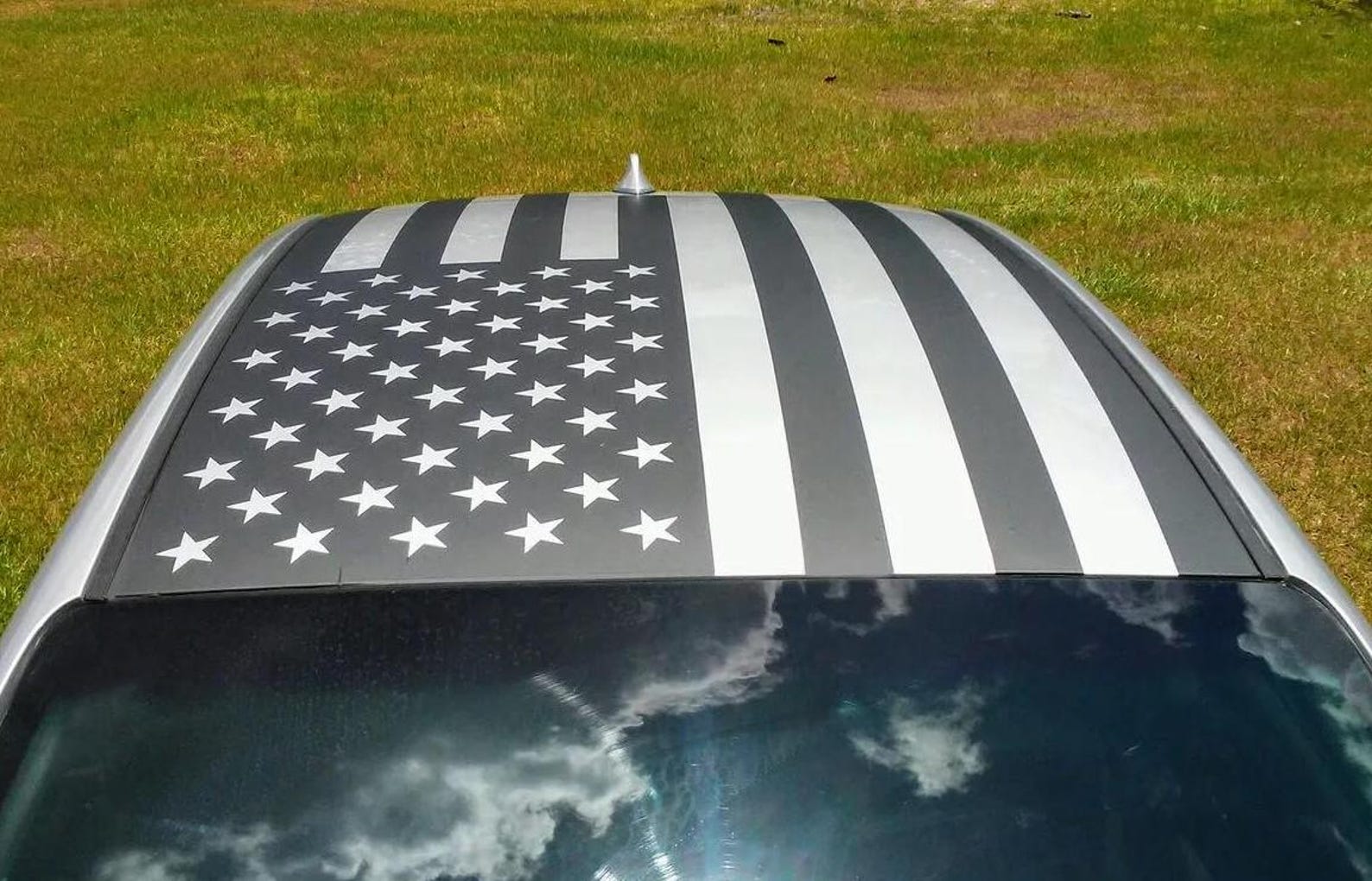 Graphics AMERICAN FLAG Decal on Top Roof Your Car or Trucks! - Etsy