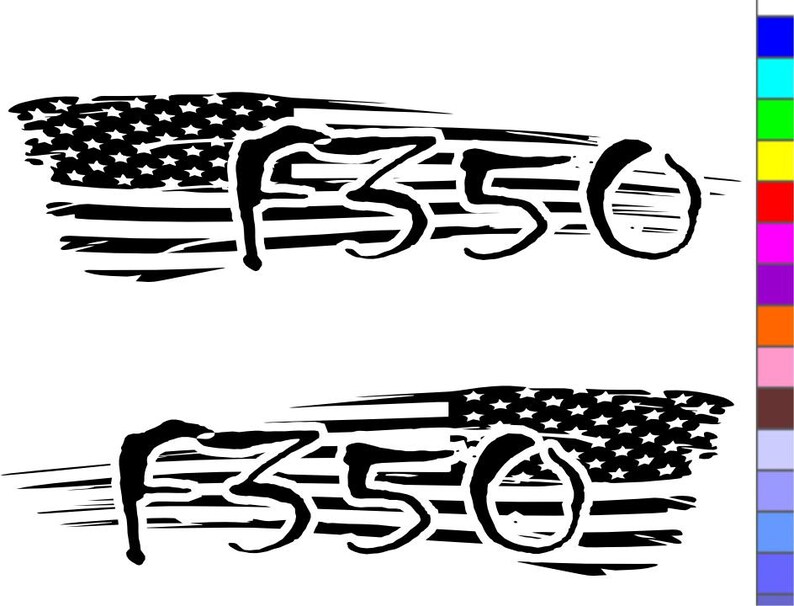 American Flag Graphics Decal Fit for Ford F350 Left and Right - Etsy