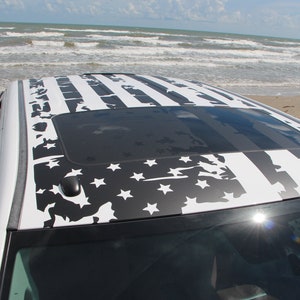 LARGE Size Vinyl Sticker Decal AMERICAN FLAG Fitl for Roof, Hood, Side ...