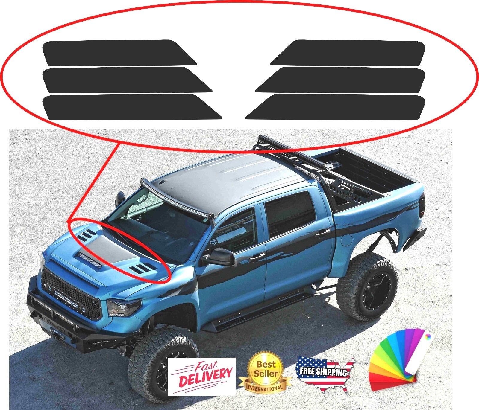 trucks hood fenders Universal HOOD GRILL INSERTS vend decal vinyl ...