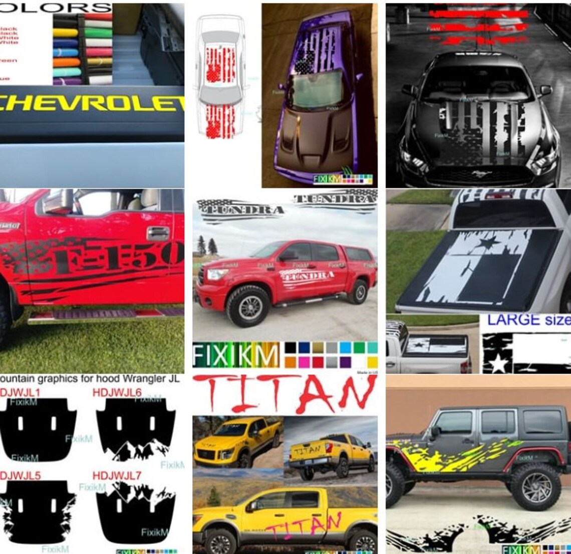 New LARGE AMERICAN Flag Graphics Vinyl Decal Sticker on Roof - Etsy