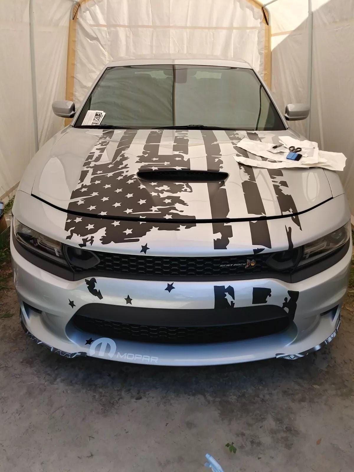 MADE in USA Hood Decal AMERICAN Flag Wrap - Etsy
