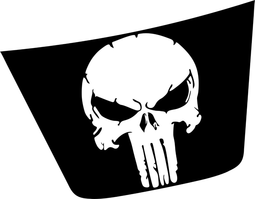 Punisher Skull Sticker Graphics Decal for Hood TOYOTA TUNDRA 3 Gen 2014 ...