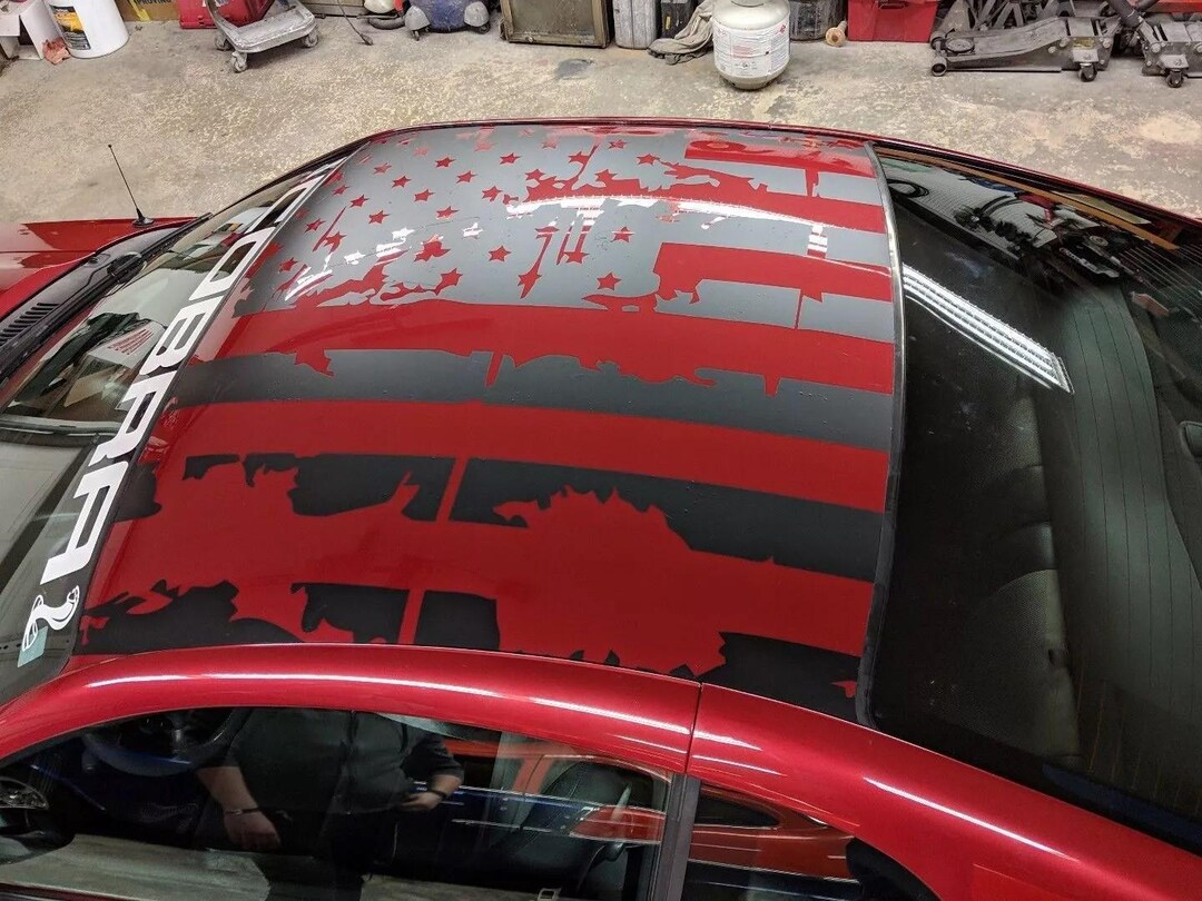 AMERICAN FLAG Decal Graphics on Top, Hood, Rood, Side, Truck, Car, RV ...