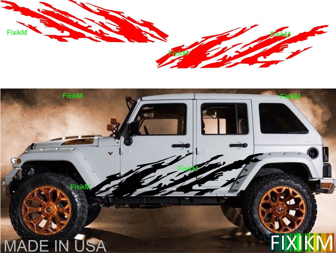 Large MUD SPLASH Side Graphics Vinyl Decal Stickers UNIVERSAL Size Fit ...