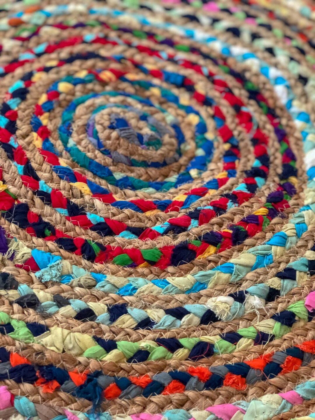 Rainbow Jute Rug - Etsy Australia